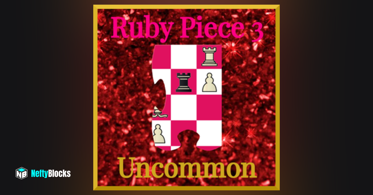 Ruby Piece 3 | NeftyBlocks | The #1 Trade to Earn NFT Marketplace on WAX