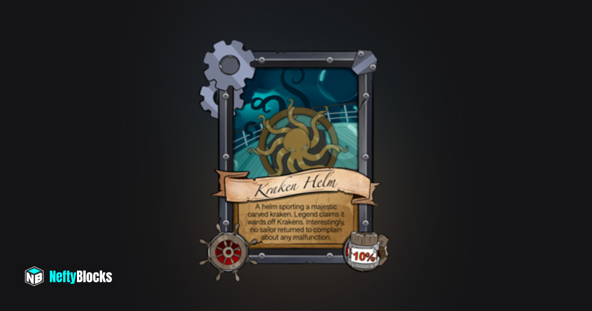 Kraken Helm | NeftyBlocks | The #1 Trade to Earn NFT Marketplace on WAX