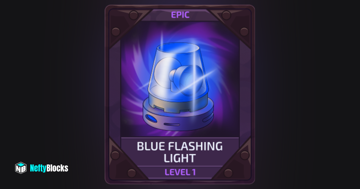 Blue Flashing Light – Level 1 #226 | NeftyBlocks | The #1 Trade to Earn ...