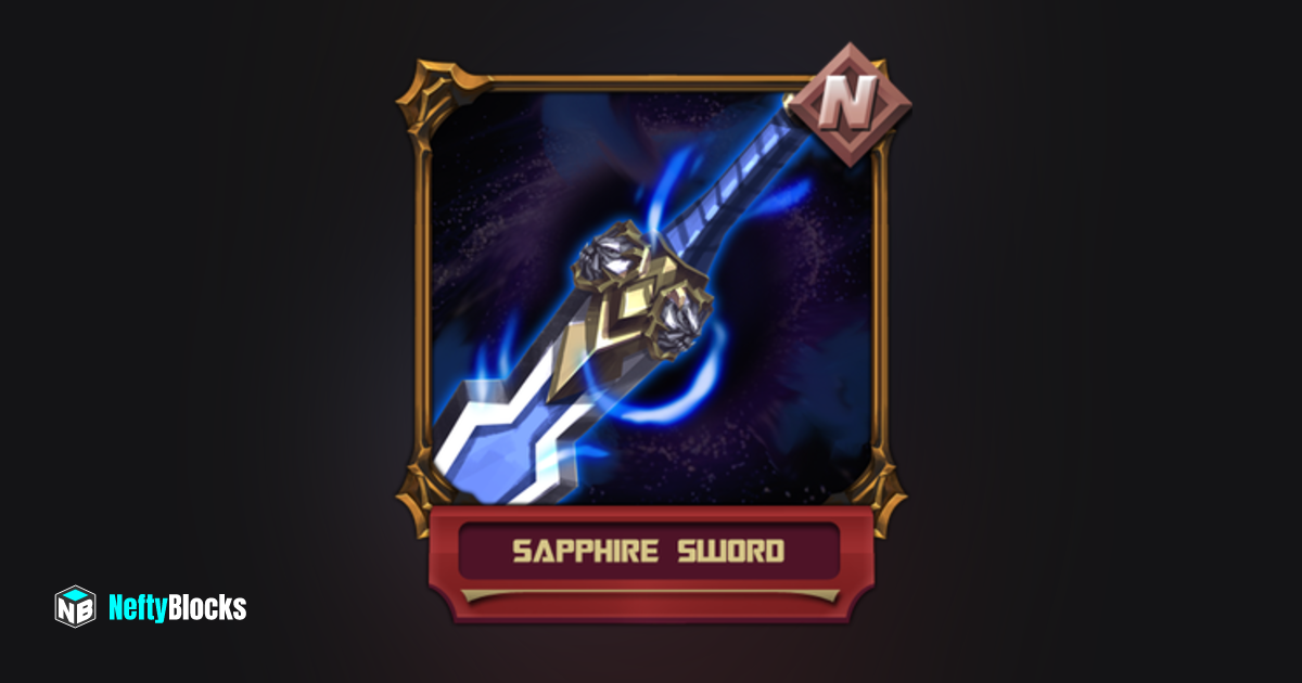 SAPPHIRE SWORD #1 | NeftyBlocks | The #1 Trade to Earn NFT Marketplace ...