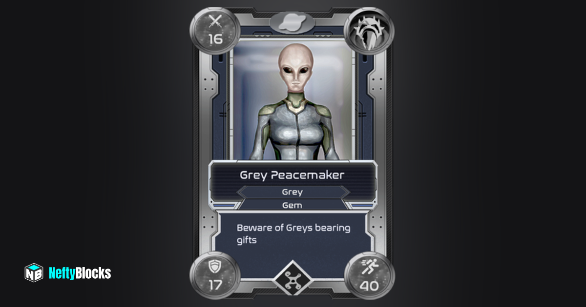 Grey Peacemaker #261034 | NeftyBlocks | The #1 Trade to Earn NFT ...