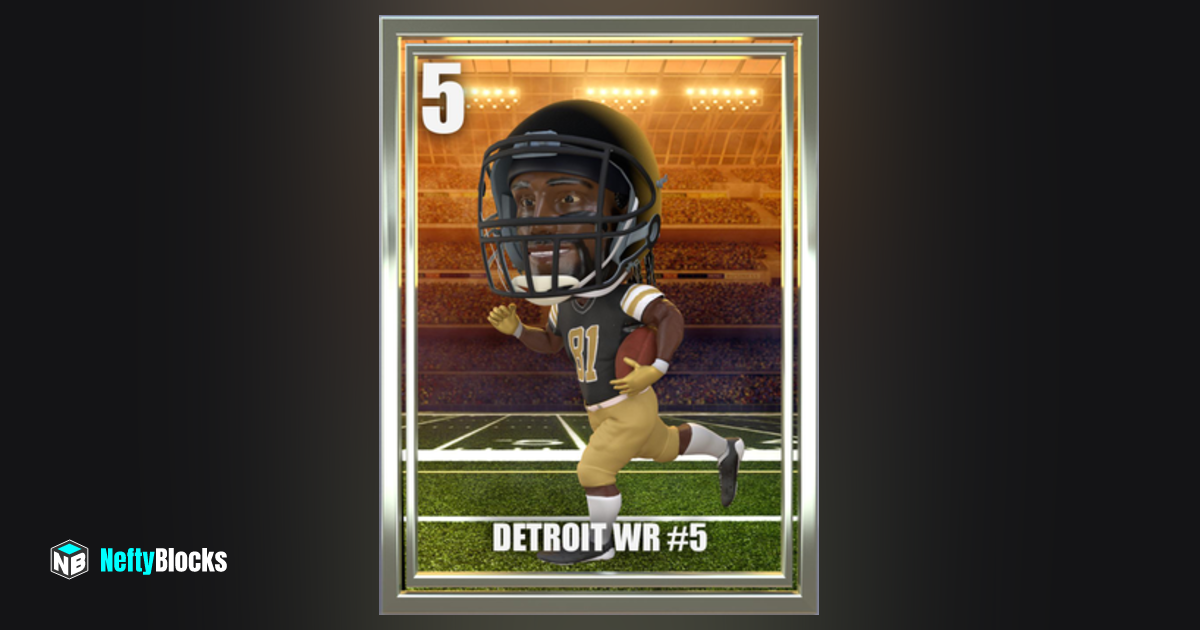 Detroit WR #5 #629 | NeftyBlocks | The #1 Trade to Earn NFT Marketplace ...