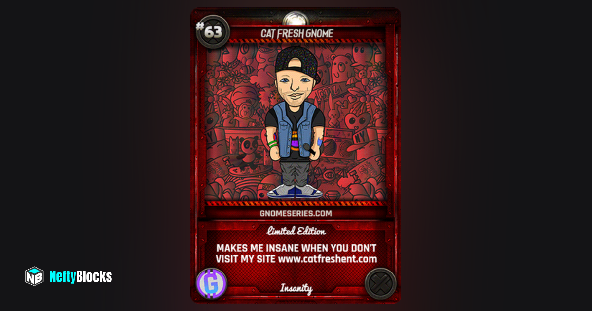 Cat Fresh Gnome | Insanity | NeftyBlocks | The #1 Trade to Earn NFT ...
