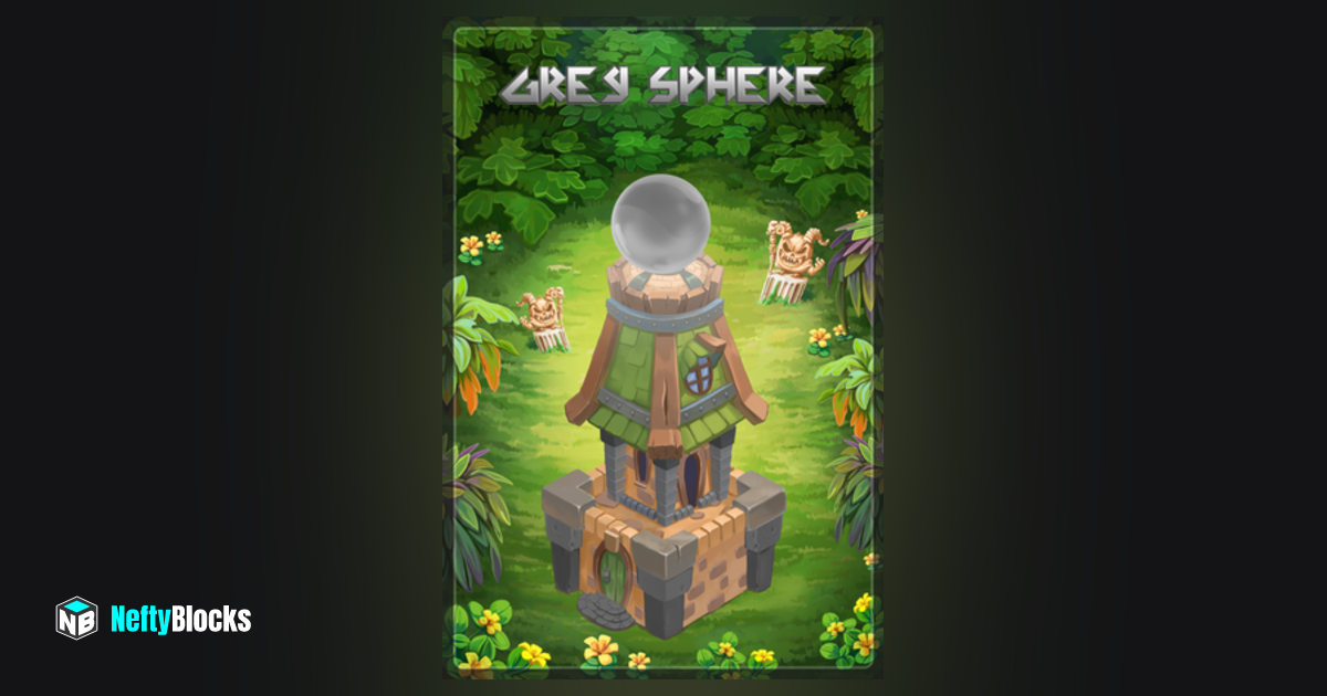 Grey Sphere #579 | NeftyBlocks | The #1 Trade to Earn NFT Marketplace ...