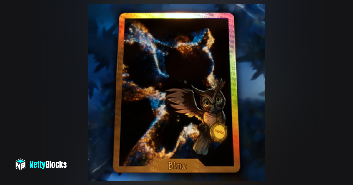 Binx #1 | NeftyBlocks | The #1 Trade to Earn NFT Marketplace on WAX