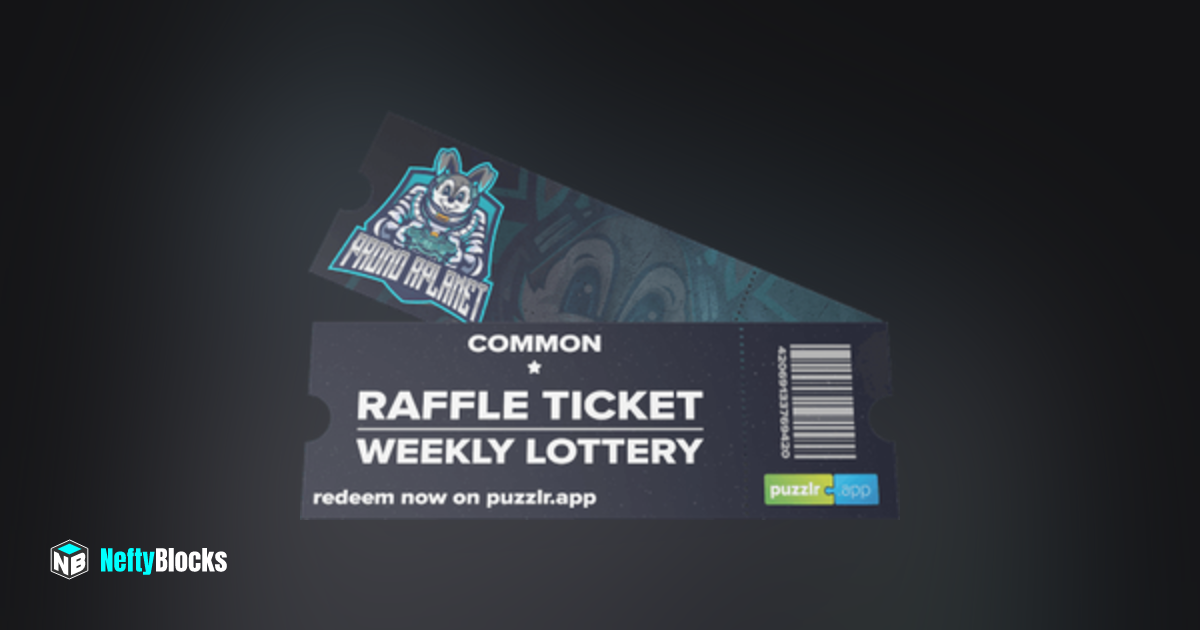 Common Raffle Ticket #3860 | NeftyBlocks | The #1 Trade to Earn NFT ...