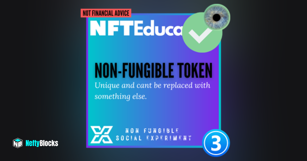 NFT Education 3 Non-Fungible Token - LEARNT #348 | NeftyBlocks | The #1 Trade to Earn NFT ...