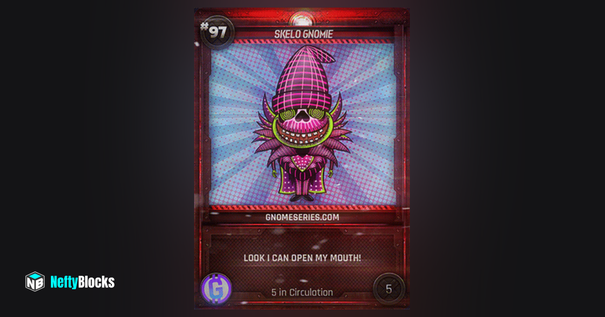 Skelo Gnomie | Red Parallel | NeftyBlocks | The #1 Trade to Earn NFT ...