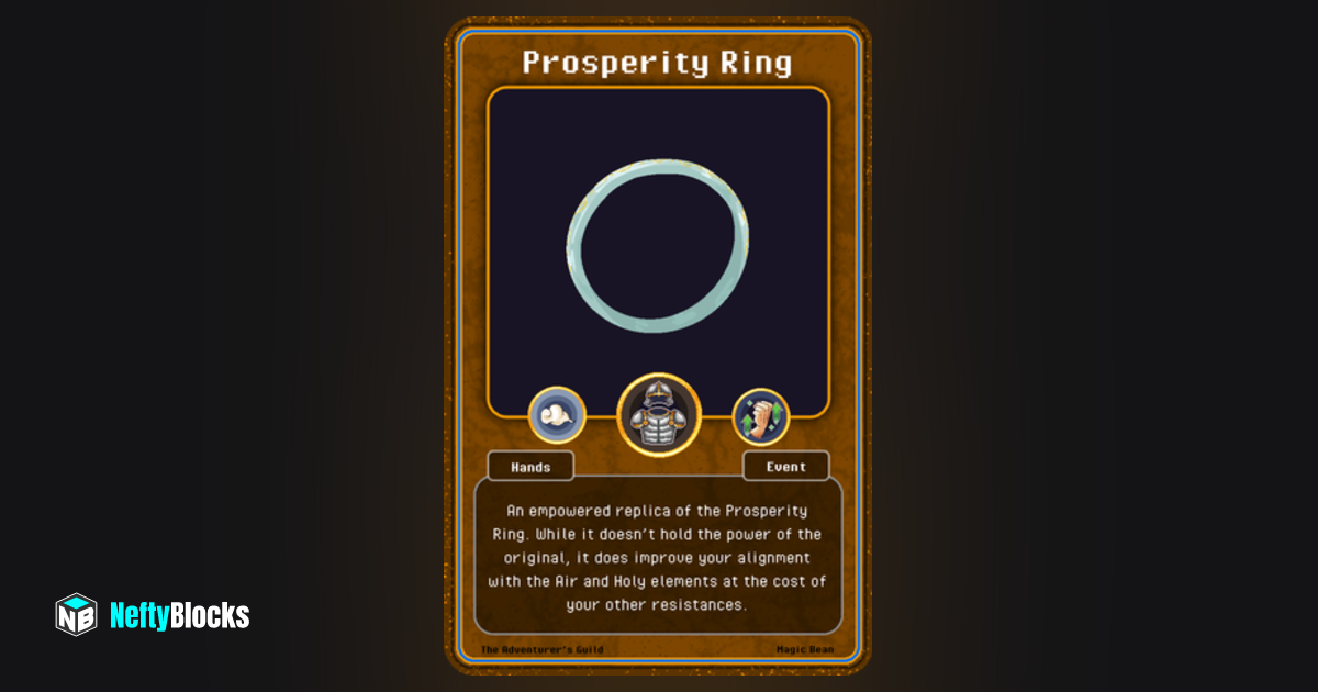 Prosperity Ring #64 | NeftyBlocks | The #1 Trade to Earn NFT ...