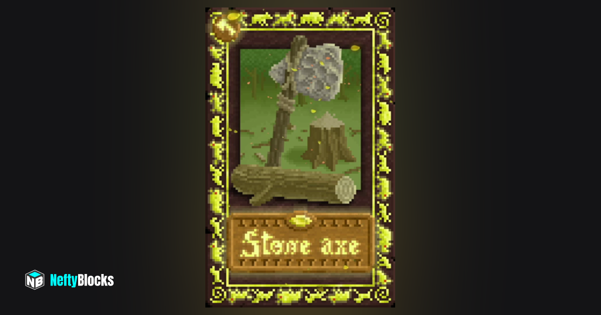 Stone Axe #1630 | NeftyBlocks | The #1 Trade to Earn NFT Marketplace on WAX
