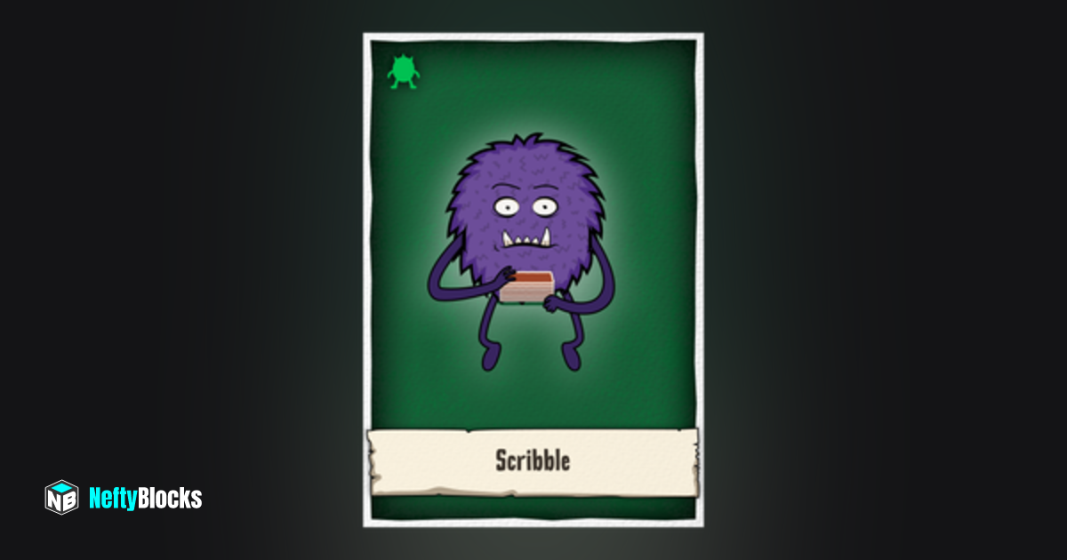 Scribble - Card Dealer #90 | NeftyBlocks | The #1 Trade to Earn NFT Marketplace on WAX