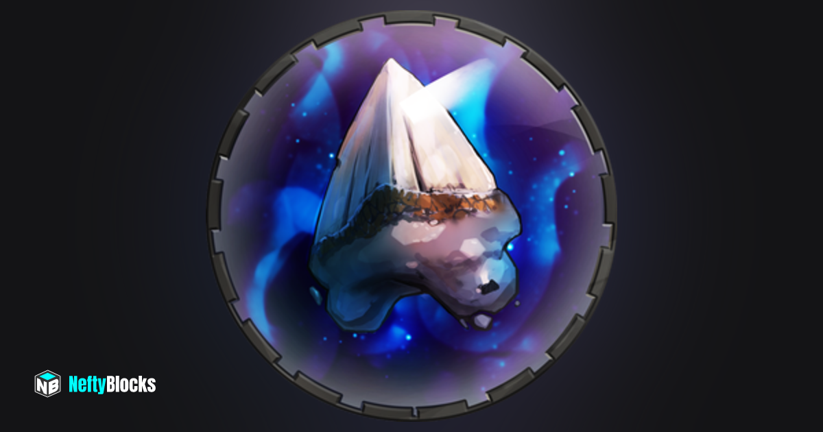 Megalodon CryptoFossil Shark Tooth #4 | NeftyBlocks | The #1 Trade to ...