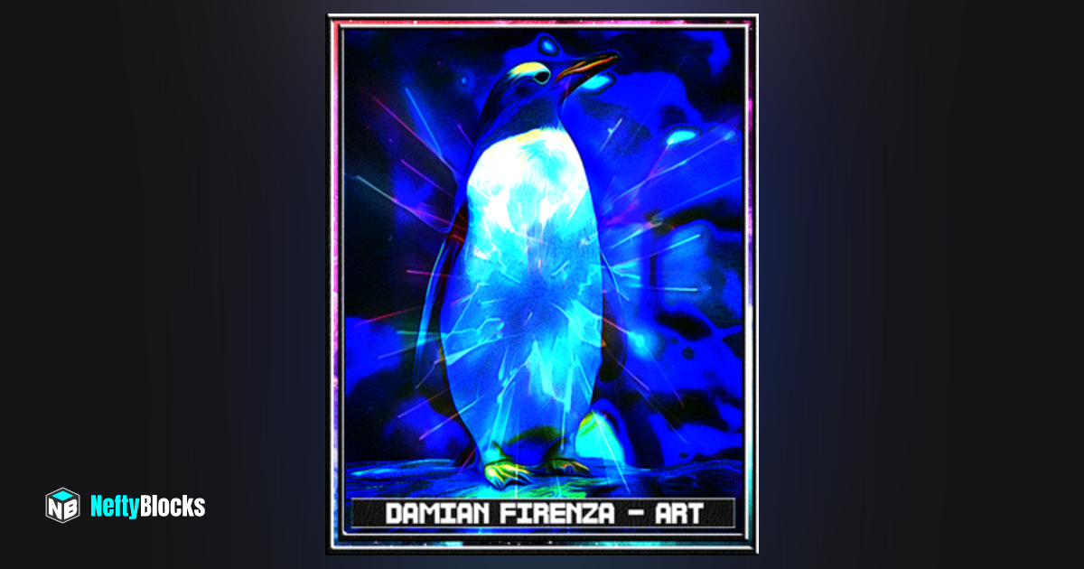 Original Card NFT - Penguin painting - By Damian Firenza | NeftyBlocks ...
