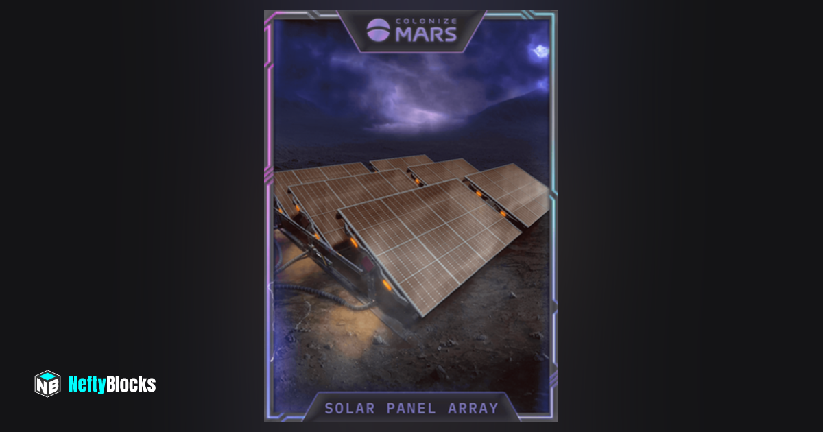 Solar Panel Array #2763 | NeftyBlocks | The #1 Trade to Earn NFT ...