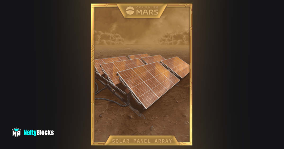 Solar Panel Array #5515 | NeftyBlocks | The #1 Trade to Earn NFT ...