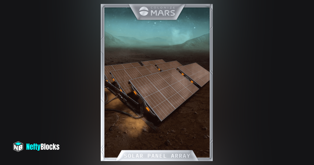 Solar Panel Array #11435 | NeftyBlocks | The #1 Trade to Earn NFT ...