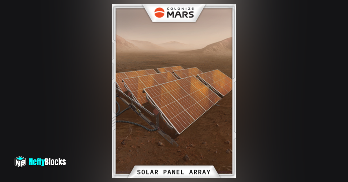 Solar Panel Array #10458 | NeftyBlocks | The #1 Trade to Earn NFT ...