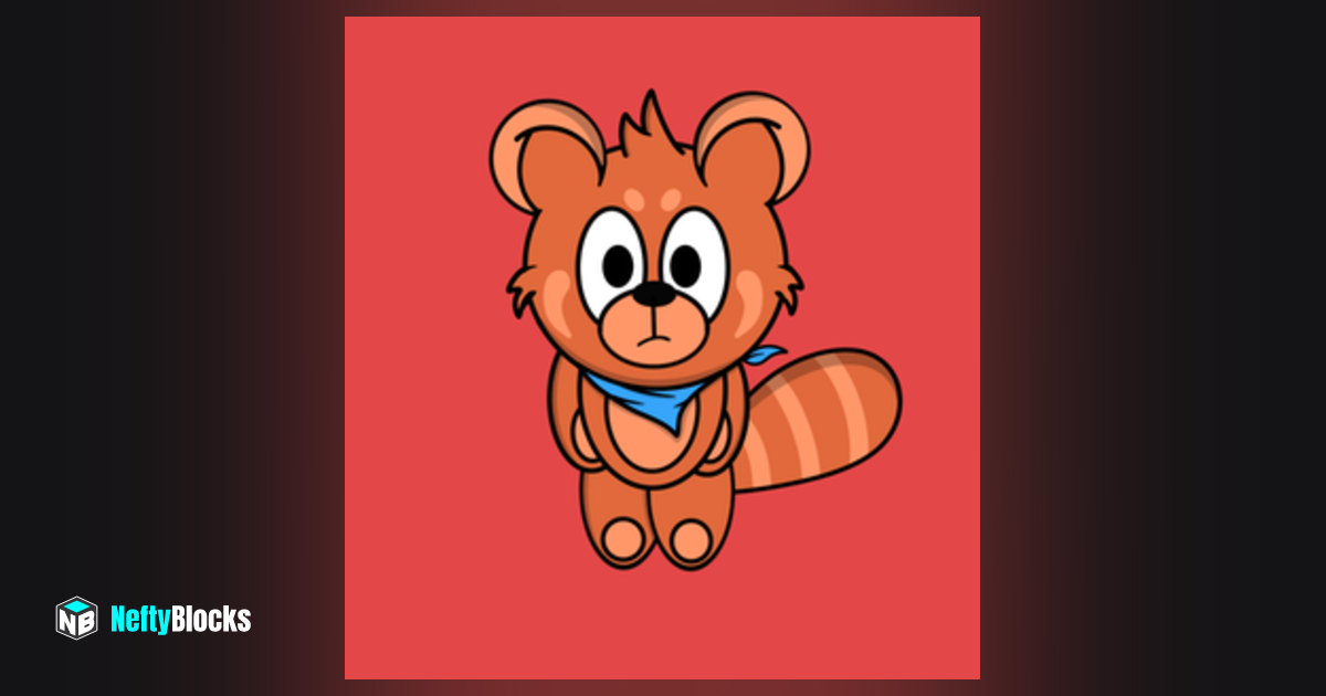 Rusty the Red Kuma (Common) | NeftyBlocks | The #1 Trade to Earn NFT Marketplace on WAX