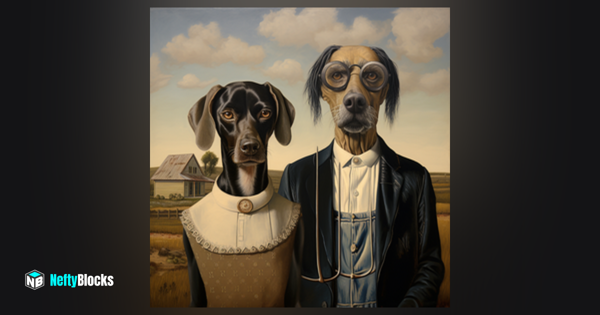 Rare Doggo Rug Masterpiece #3: American Gothic #12 | NeftyBlocks | The ...