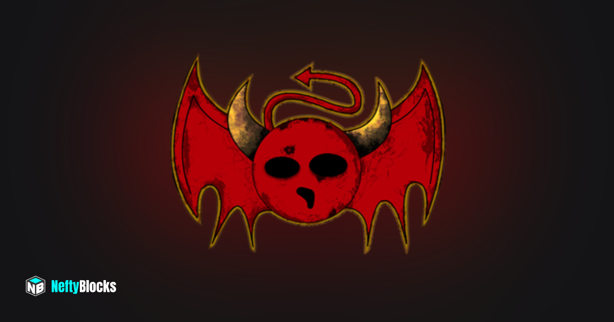Evil Logo | NeftyBlocks | The #1 Trade to Earn NFT Marketplace on WAX