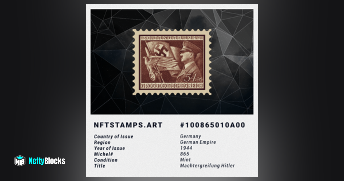 DR 865 ** - Machtergreifung Hitler 1944 #129 | NeftyBlocks | The #1 ...