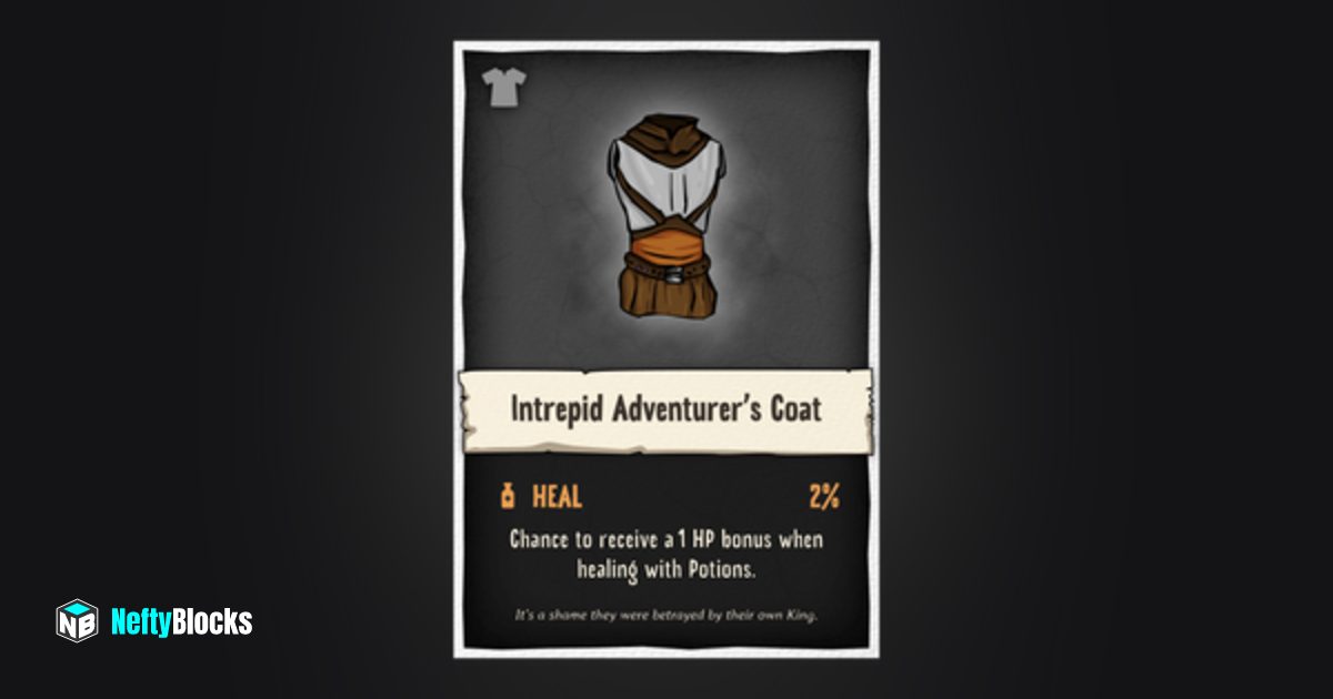 Intrepid Adventurer's Coat #84 | NeftyBlocks | The #1 Trade to Earn NFT ...