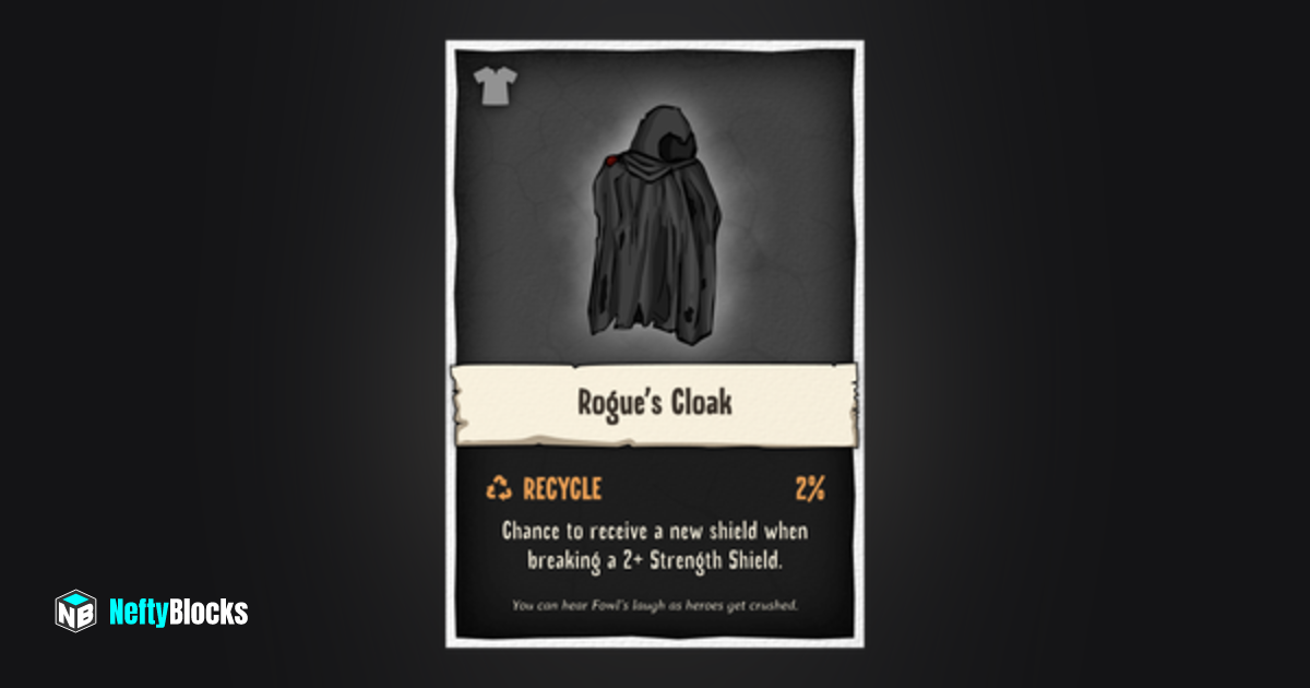 Rogue's Cloak #95 | NeftyBlocks | The #1 Trade to Earn NFT Marketplace ...