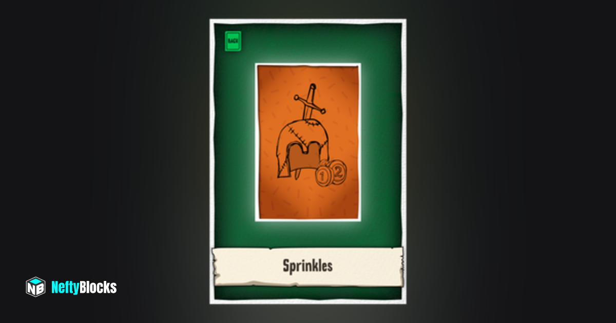 Sprinkles - Card Back #47 | NeftyBlocks | The #1 Trade to Earn NFT ...