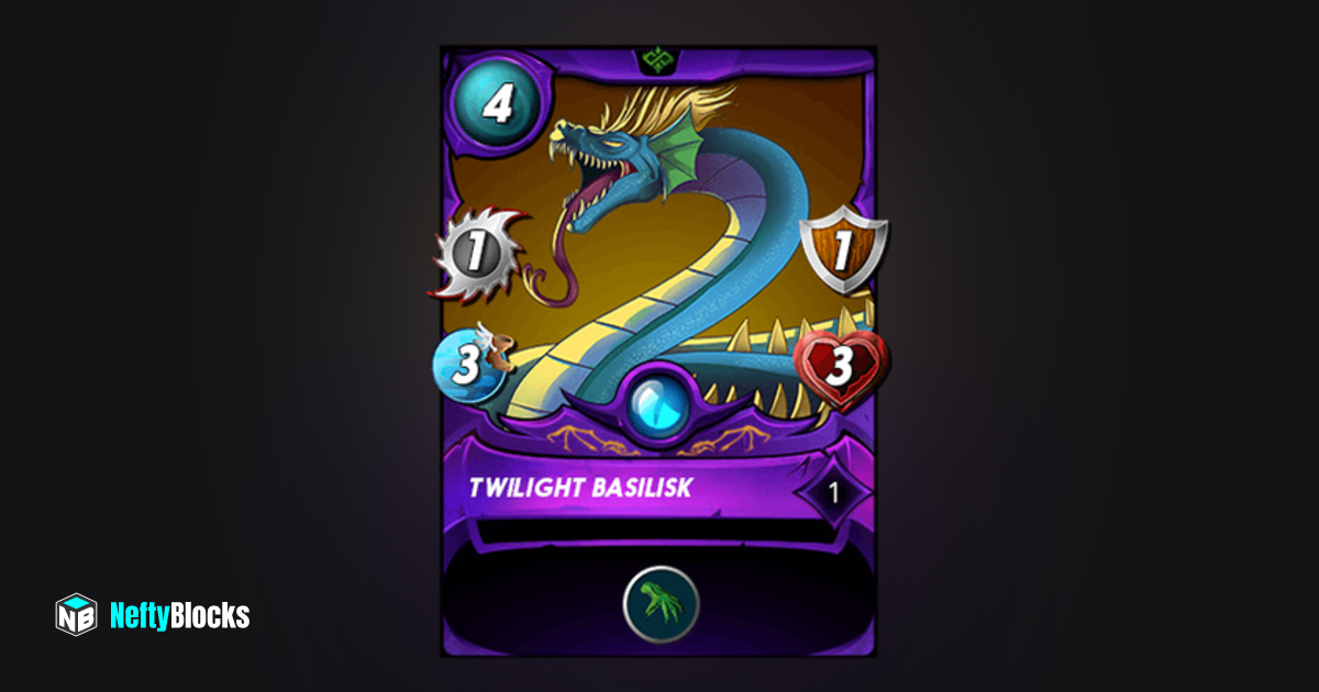 Twilight Basilisk #347 | NeftyBlocks | The #1 Trade to Earn NFT ...