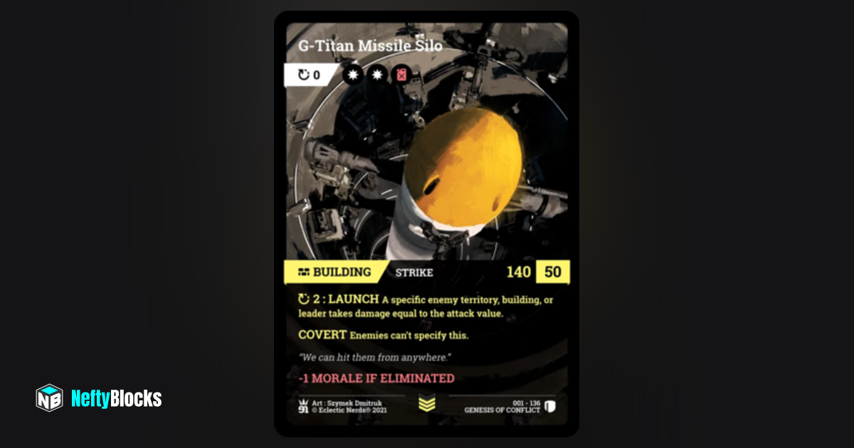 G-Titan Missile Silo #692 | NeftyBlocks | The #1 Trade to Earn NFT ...