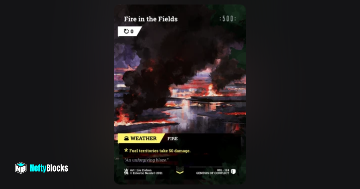 Fire in the Fields | NeftyBlocks | The #1 Trade to Earn NFT Marketplace ...