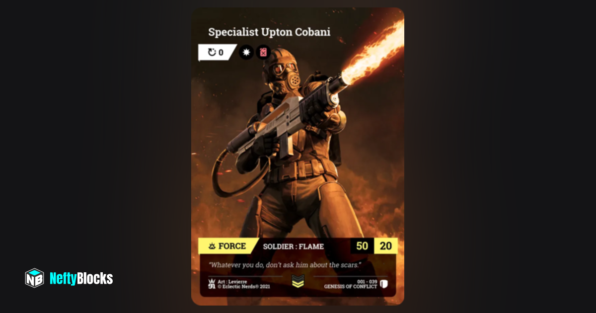 Specialist Upton Cobani #96 | NeftyBlocks | The #1 Trade to Earn NFT Marketplace on WAX