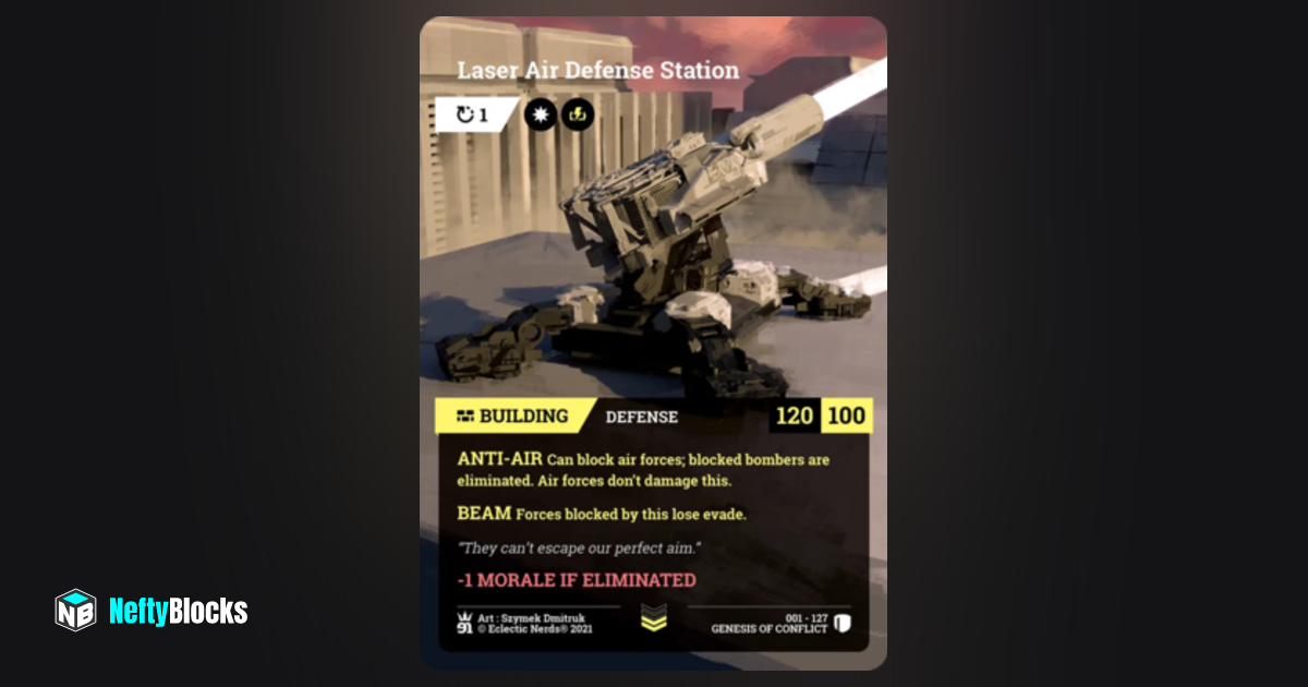 Laser Air Defense Station #1206 | NeftyBlocks | The #1 Trade to Earn ...