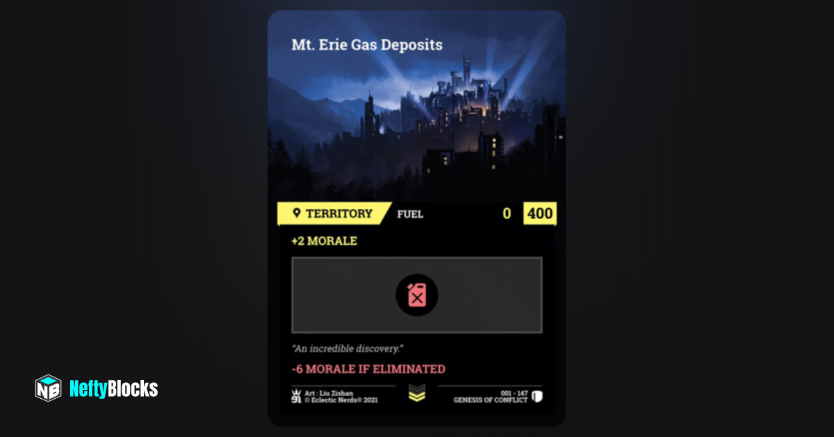 Mt. Erie Gas Deposits #334 | NeftyBlocks | The #1 Trade to Earn NFT ...