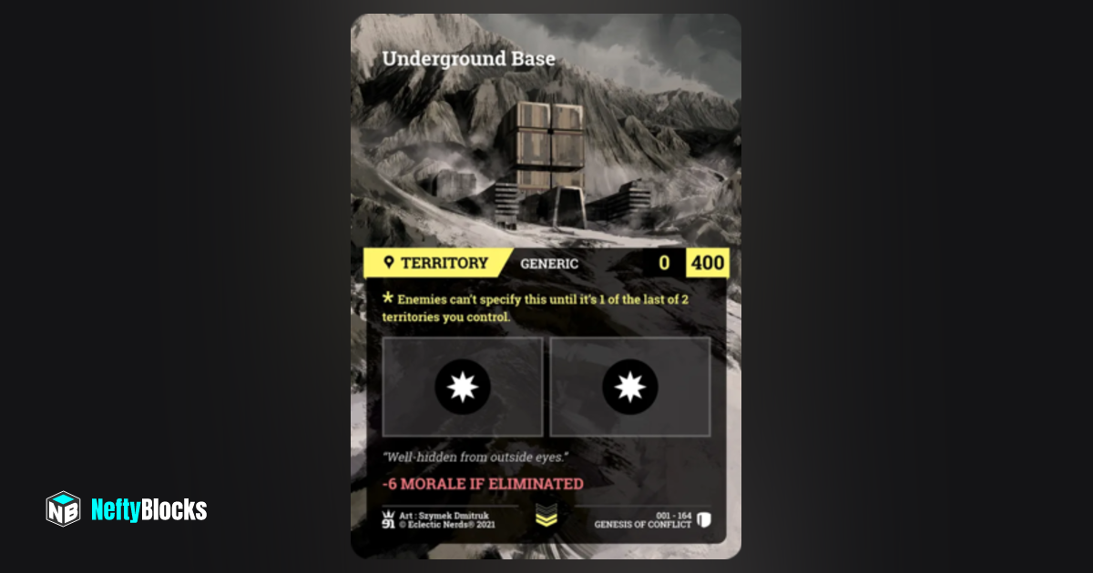 Underground Base #401 | NeftyBlocks | The #1 Trade to Earn NFT ...