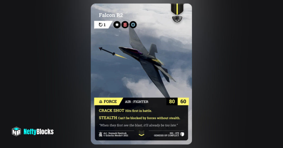 Falcon R2 #297 | NeftyBlocks | The #1 Trade to Earn NFT Marketplace on WAX