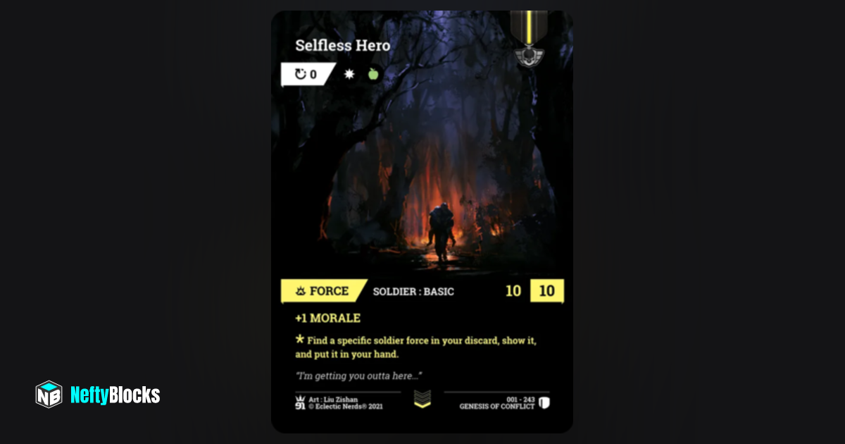 Selfless Hero #159 | NeftyBlocks | The #1 Trade to Earn NFT Marketplace ...