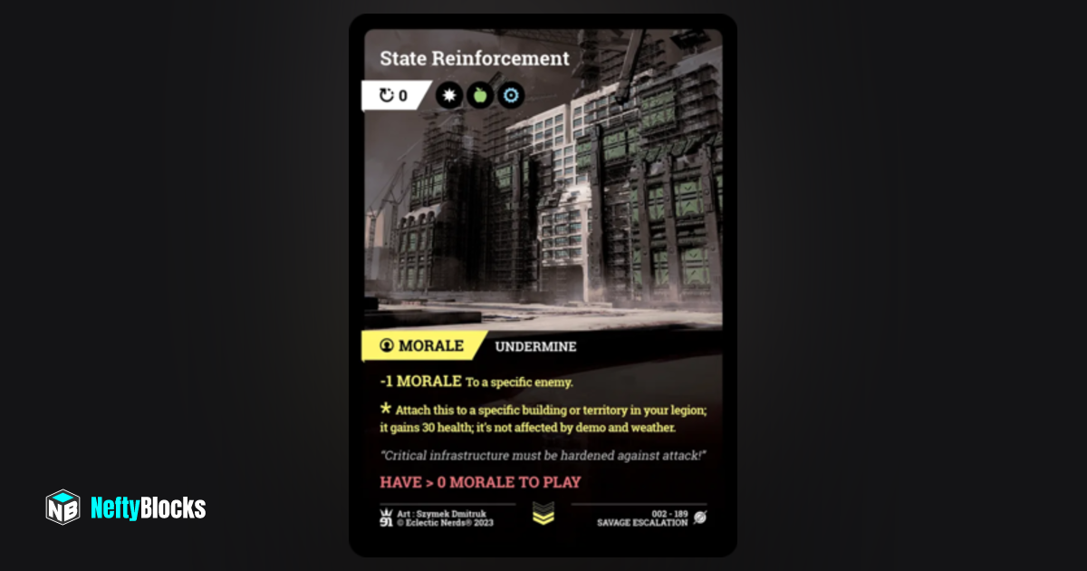 State Reinforcement | NeftyBlocks | The #1 Trade to Earn NFT ...