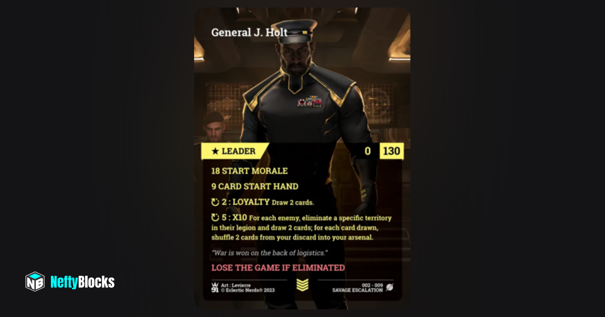 General J. Holt #954 | NeftyBlocks | The #1 Trade to Earn NFT ...