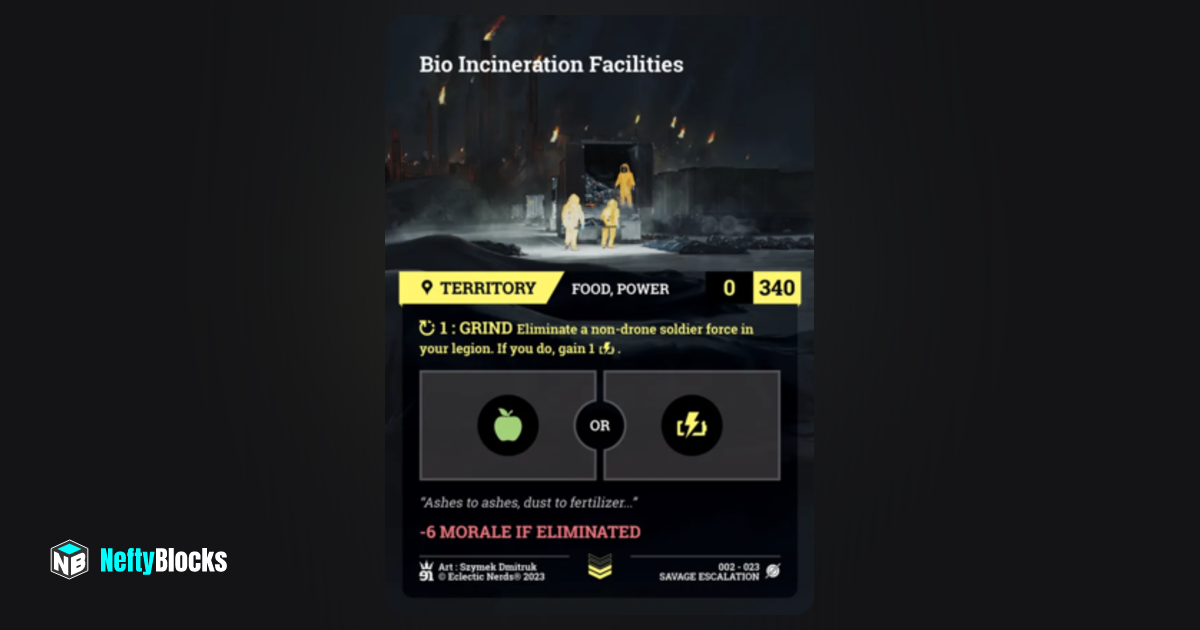 Bio Incineration Facilities | NeftyBlocks | The #1 Trade to Earn NFT ...