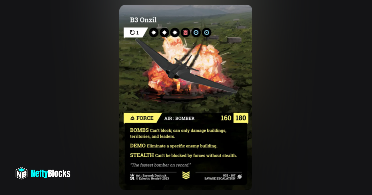 B3 Onzil | NeftyBlocks | The #1 Trade to Earn NFT Marketplace on WAX