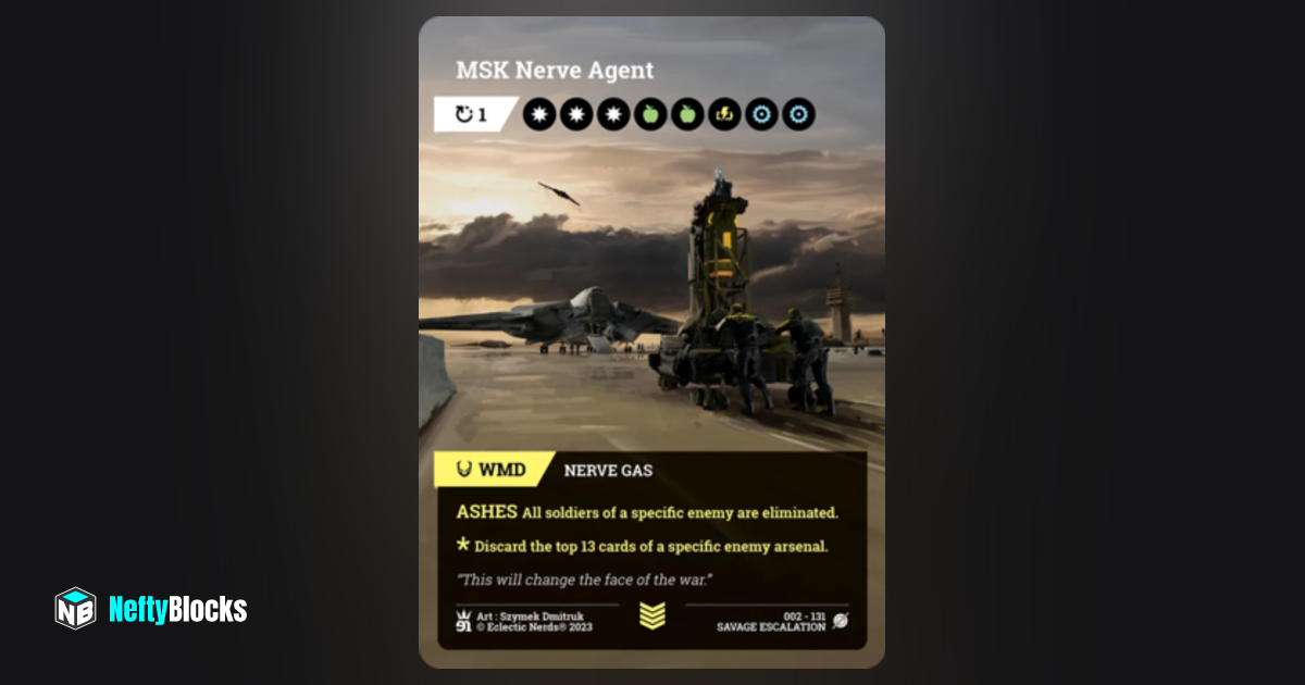 MSK Nerve Agent | NeftyBlocks | The #1 Trade to Earn NFT Marketplace on WAX