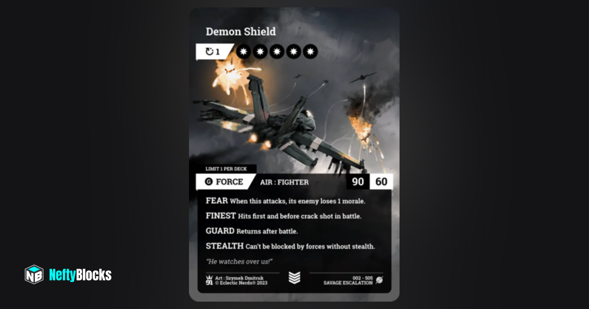 Demon Shield | NeftyBlocks | The #1 Trade to Earn NFT Marketplace on WAX