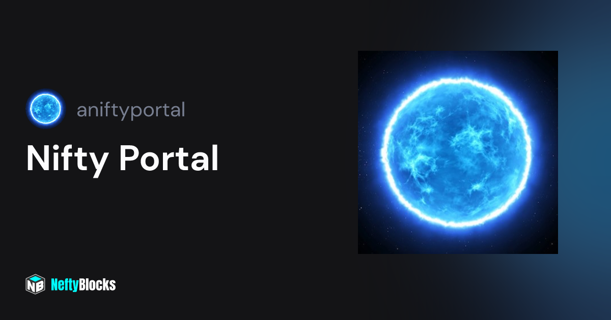 aniftyportal on NeftyBlocks | The #1 Trade to Earn NFT Marketplace on WAX