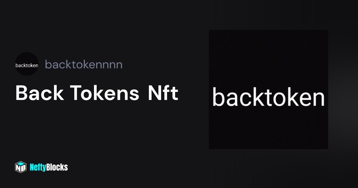Packs - backtokennnn on NeftyBlocks | The #1 Trade to Earn NFT ...