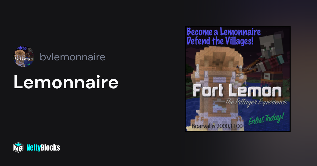 bvlemonnaire on NeftyBlocks | The #1 Trade to Earn NFT Marketplace on WAX