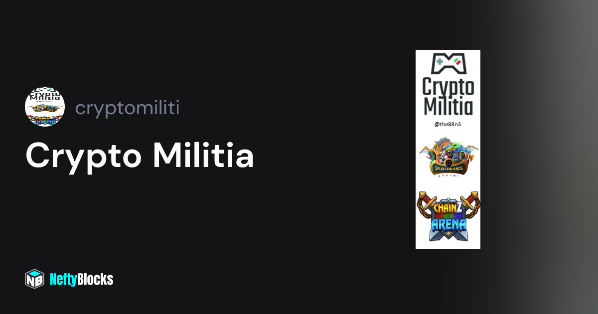 Blends - cryptomiliti on NeftyBlocks | The #1 Trade to Earn NFT ...