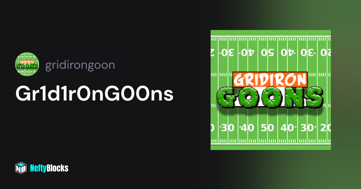 Upgrades - gridirongoon on NeftyBlocks | The #1 Trade to Earn NFT ...