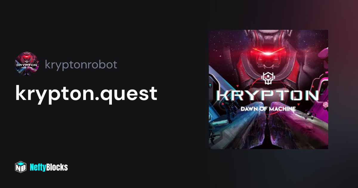 kryptonrobot on NeftyBlocks | The #1 Trade to Earn NFT Marketplace on WAX