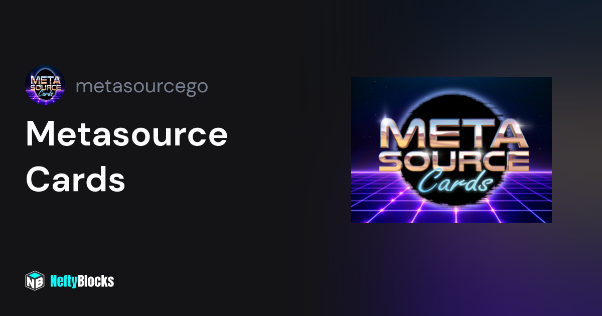 Drops - metasourcego on NeftyBlocks | The #1 Trade to Earn NFT ...